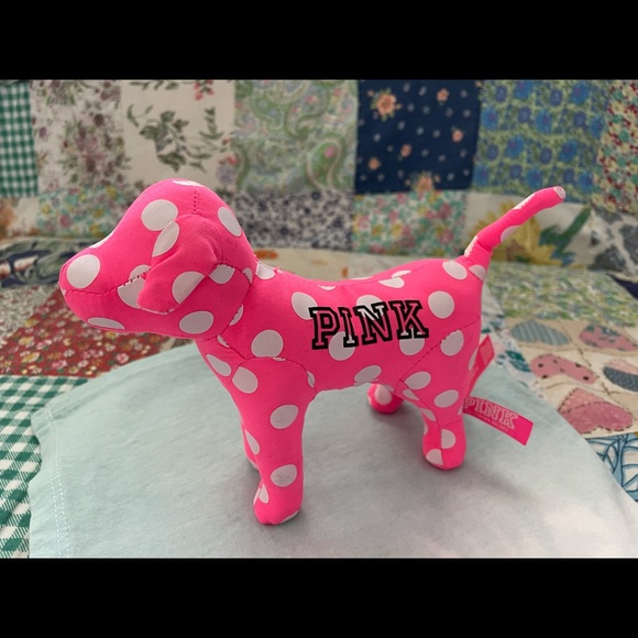 PINK Victoria's Secret | Other | Pink Victoria Secret Stuffed Pink Dog ...